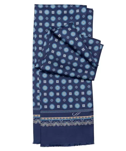 ELIZABETTA Botticellislim Silk Scarf For - Blue