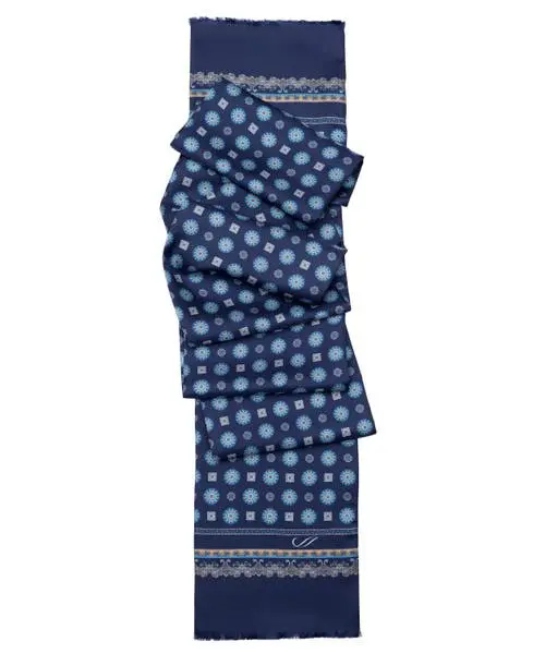 ELIZABETTA Botticellislim Silk Scarf For - Blue