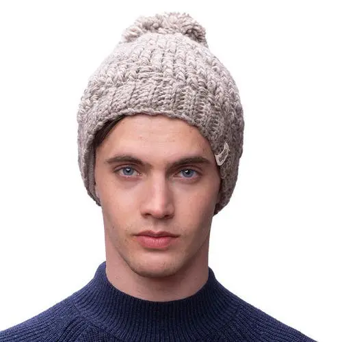 NIRVANNA DESIGNS Swirl Pom Beanie - Cocoa
