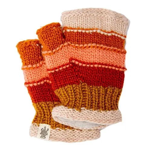 NIRVANNA DESIGNS Short Cuff Handwarmers - Rust
