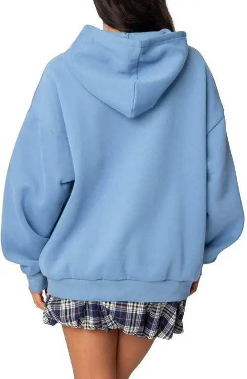 EDIKTED 98 Oversize Hoodie - Blue