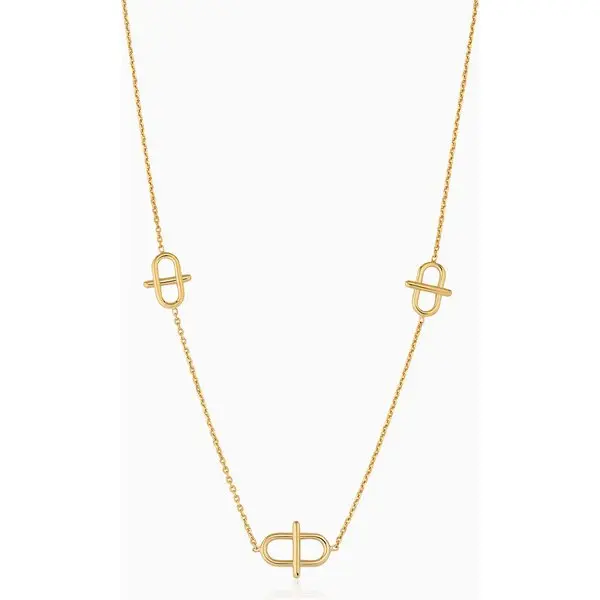 ORADINA 14k Gold Harmony Station Necklace - Yellow Gold