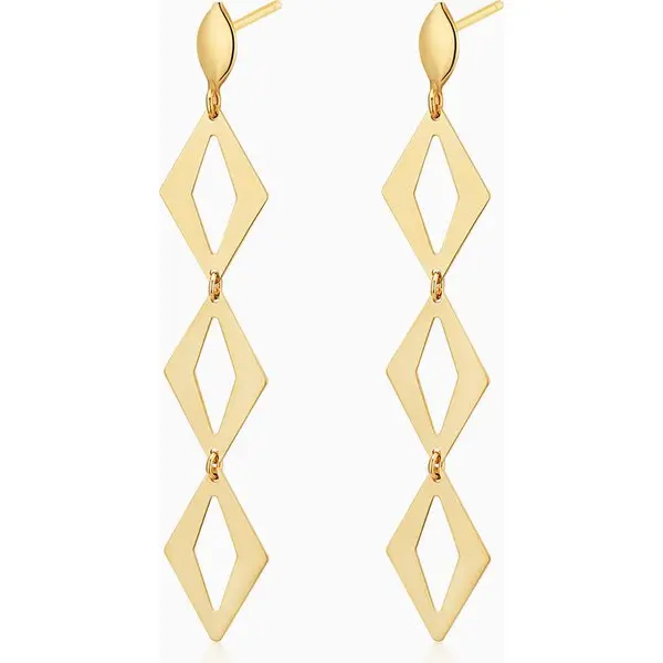 ORADINA 14k Gold Cascade Drop Earrings - Yellow Gold