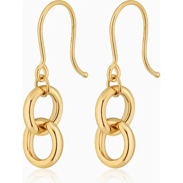 ORADINA 14k Gold Forever Linked Drop Earrings - Yellow Gold