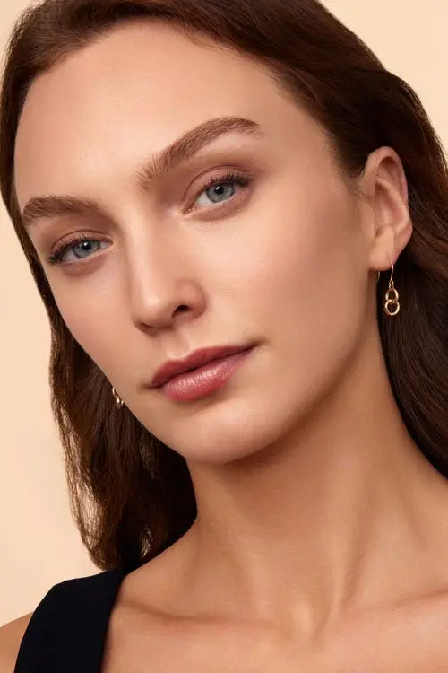 ORADINA 14k Gold Forever Linked Drop Earrings