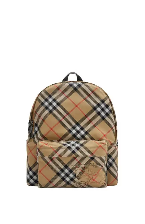 Burberry Check Backpack - Sand