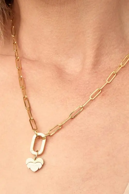 ORADINA 14k Gold Venice Link Necklace