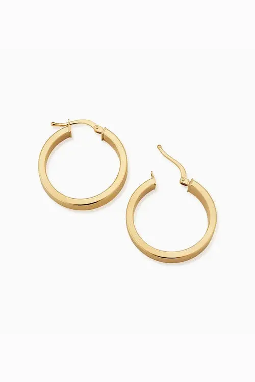 ORADINA 14k Gold Forever Hoop Earrings