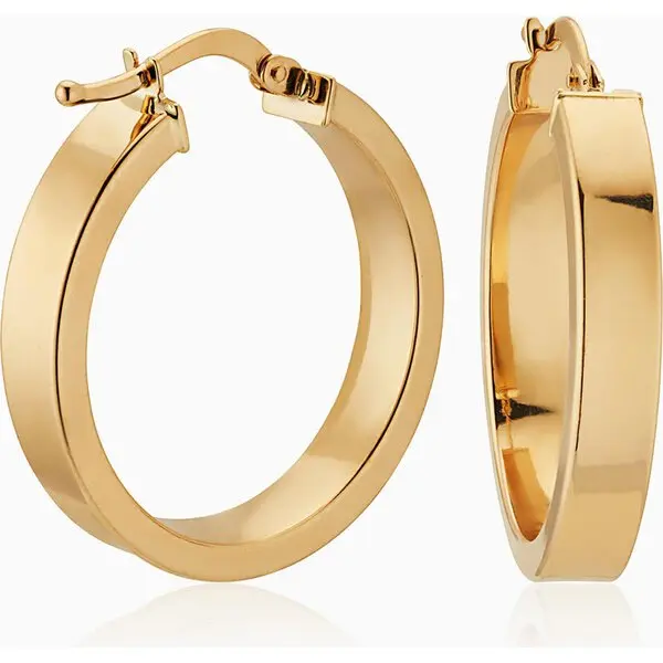 ORADINA 14k Gold Forever Hoop Earrings - Yellow Gold