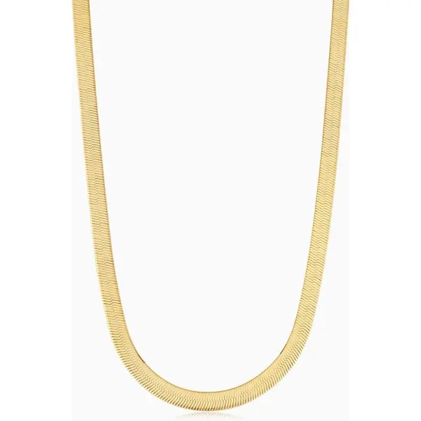 ORADINA 14k Gold Herringbone Choker - Yellow Gold