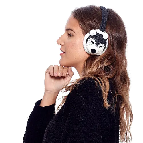 NIRVANNA DESIGNS Wolf Earmuffs - White