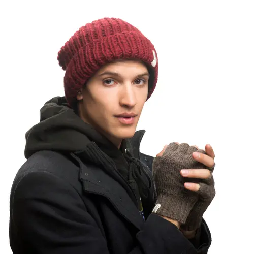NIRVANNA DESIGNS Striped And Solid Fingerless Gloves