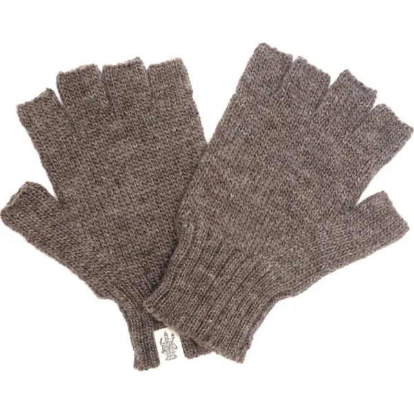 NIRVANNA DESIGNS Striped And Solid Fingerless Gloves - Tweed