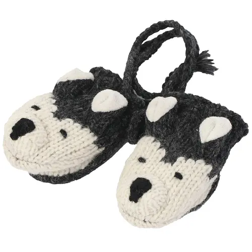 NIRVANNA DESIGNS Wolf Mittens - Grey