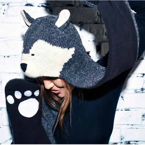 NIRVANNA DESIGNS Wolf Hatscarf - Grey