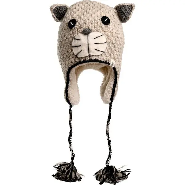 NIRVANNA DESIGNS Crochet Shmil The Cat Hat - White