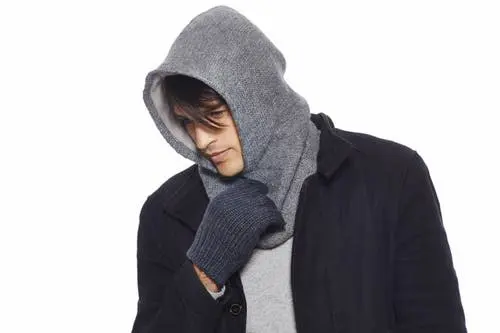 NIRVANNA DESIGNS Wool Roll Hood - Ash