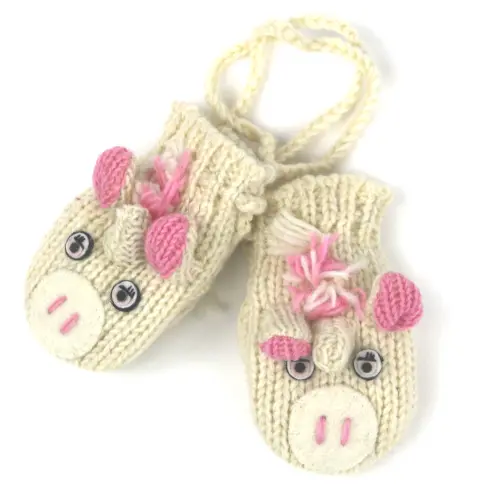 NIRVANNA DESIGNS Unicorn Mittens - Beige
