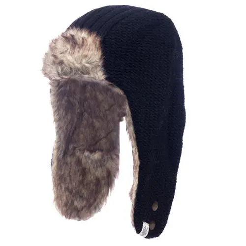 NIRVANNA DESIGNS Wool Trapper Hat - Black