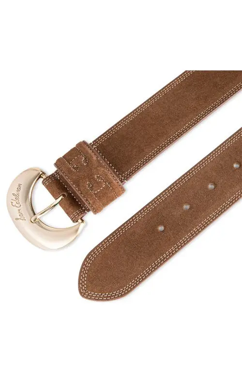 Sam Edelman Leather Belt With Buckle - Tan