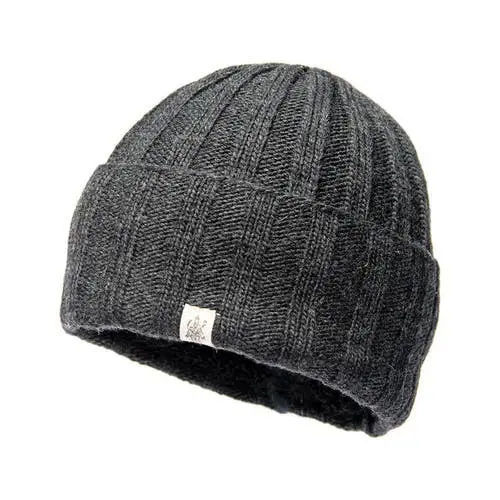 NIRVANNA DESIGNS Ribbed Beanie - Charcoal