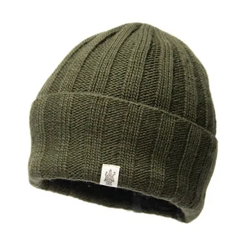 NIRVANNA DESIGNS Ribbed Beanie - Olive
