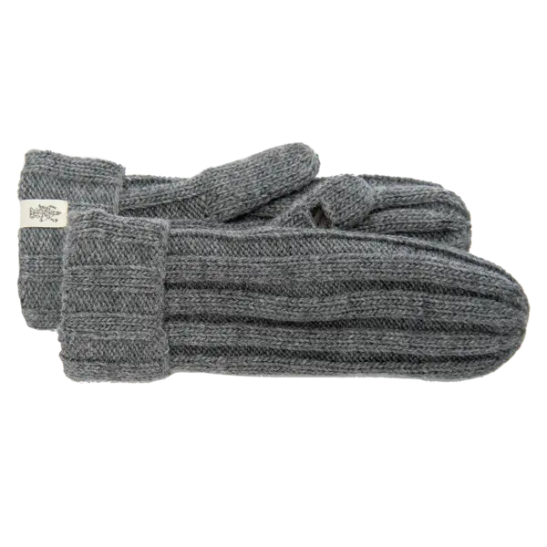 NIRVANNA DESIGNS Ribbed Mittens - Ash