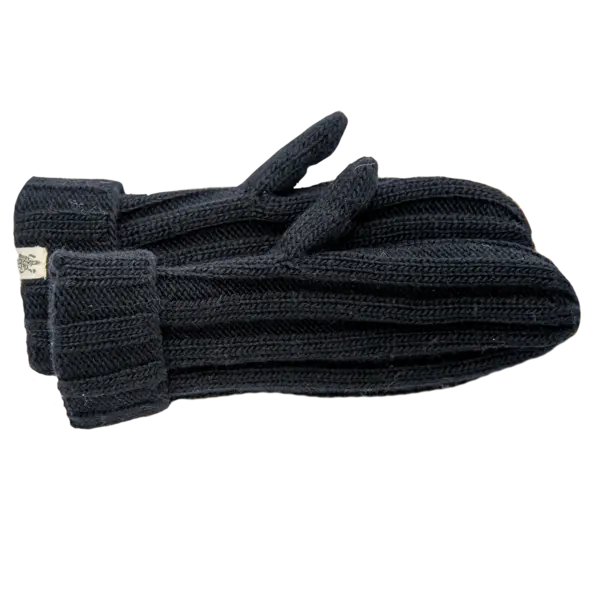 NIRVANNA DESIGNS Ribbed Mittens - Charcoal