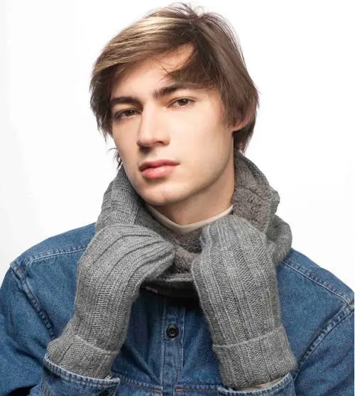NIRVANNA DESIGNS Ribbed Mittens - Olive