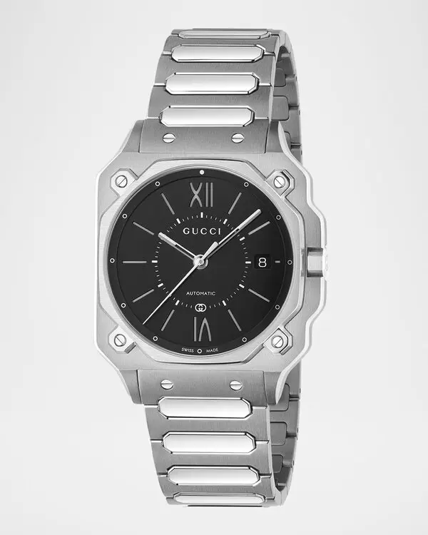 Gucci G-flat 36mm Stainless Steel Bracelet Watch - Black