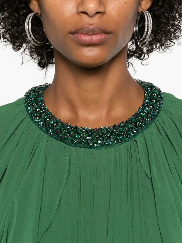 SELF-PORTRAIT Chiffon Cape Maxi Dress