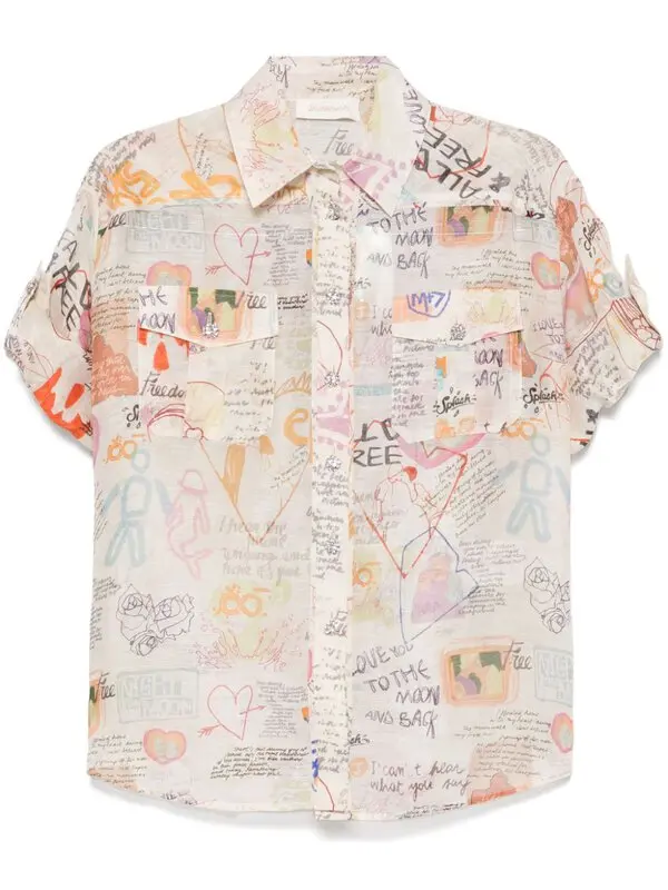 Zimmermann Rolled-sleeve Shirt