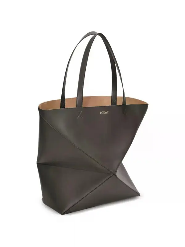 Loewe Xl Puzzle Fold Leather Tote Bag - Grey