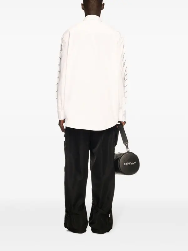 Off-White Printed-sleeves Cotton Shirt