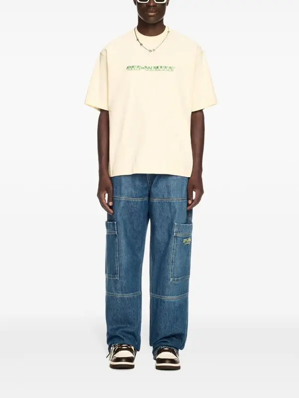 Off-White Irregular Cargo Jeans - Blue