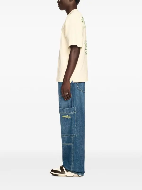 Off-White Irregular Cargo Jeans - Blue
