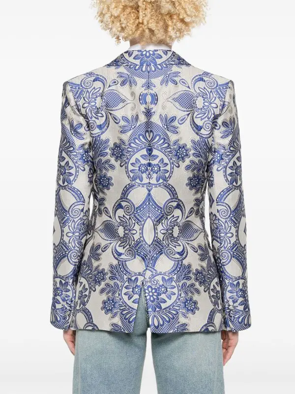 Etro Lace Motif Single-breasted Blazer