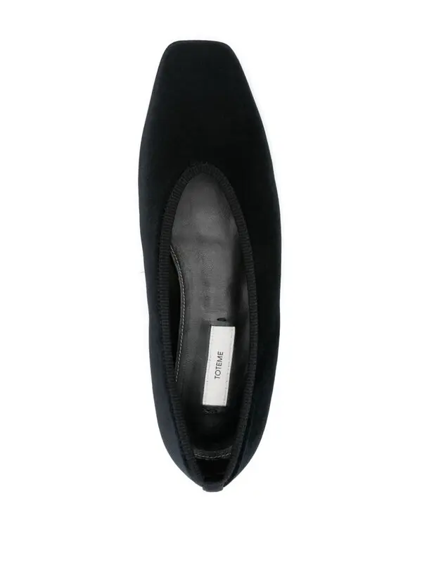 TOTEME Minimalist Velvet Ballerinas