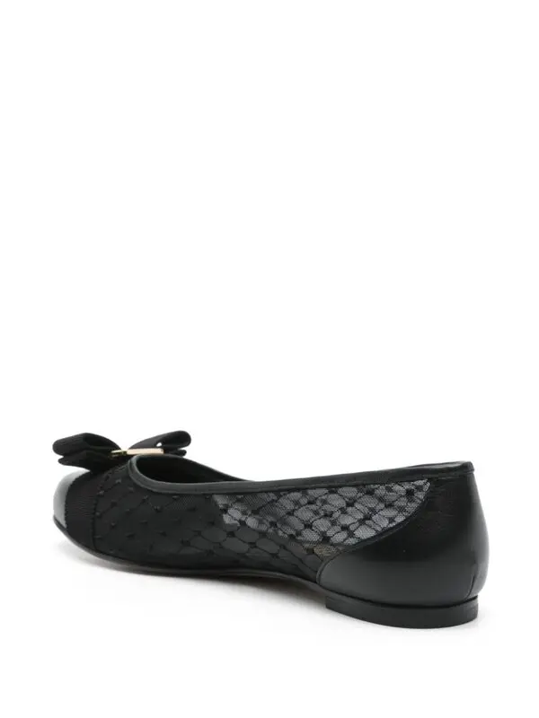 FERRAGAMO Varina Ballerinas - Black