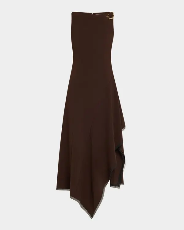 JASON WU Boatneck Fit-and-flare Midi Dress