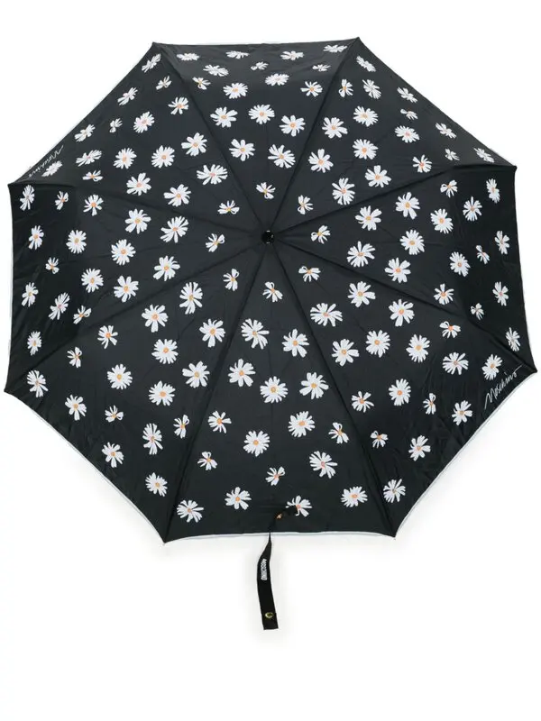Moschino Daisy-print Umbrella - Black