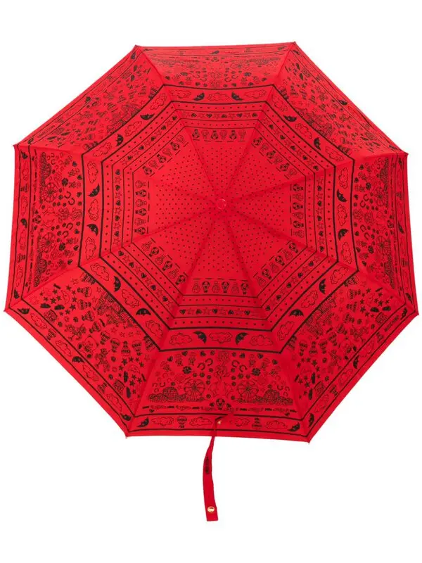 Moschino Luna Park Umbrella - Red