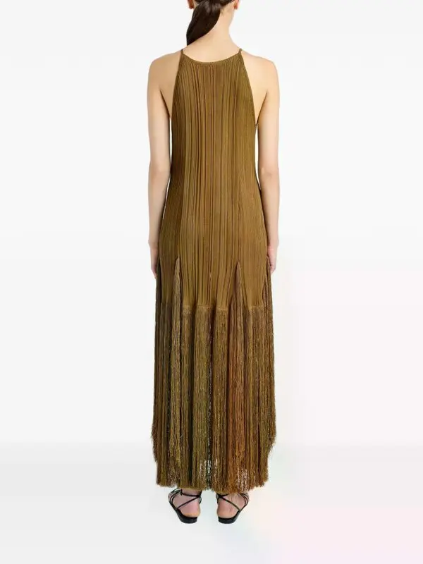 Proenza Schouler Everly Fringe Dress - Brown