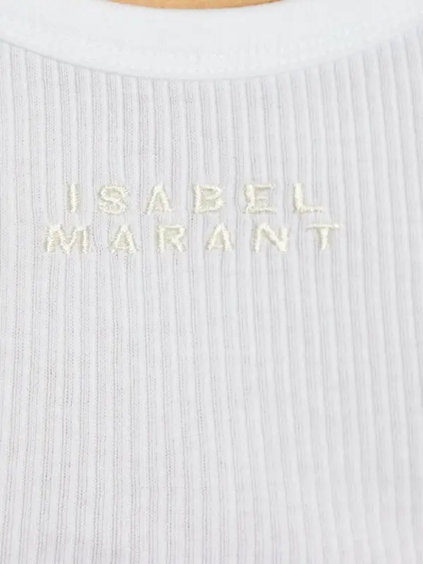 Isabel Marant Thea Logo-embroidered Vest - White