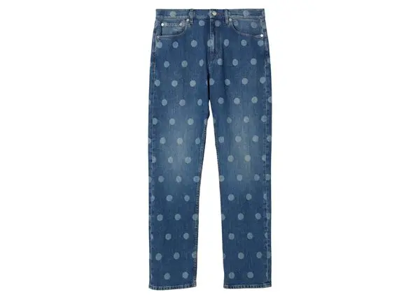 Burberry Straight Fit Polka Dot Jeans