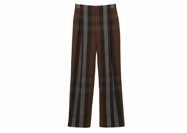 Burberry Check Wide Leg Trousers