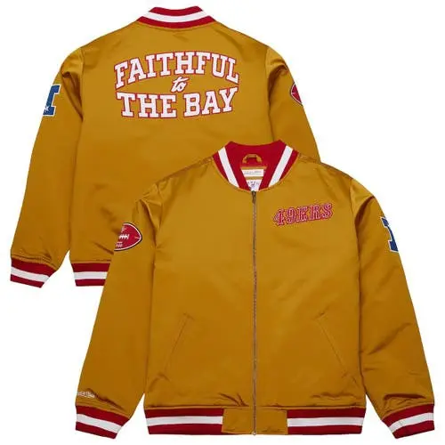 Mitchell & Ness San Francisco 49ers Heavyweight Full-zip Satin Jacket
