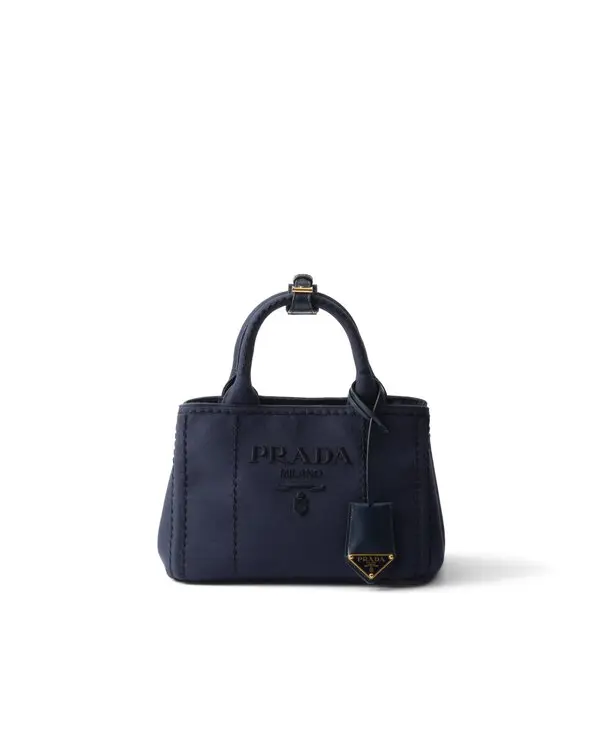 Prada Jardinière Mini Canvas Handbag - Blue