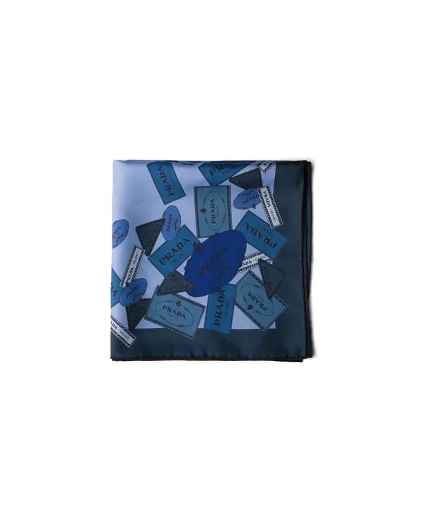 Prada Printed Twill Scarf 55