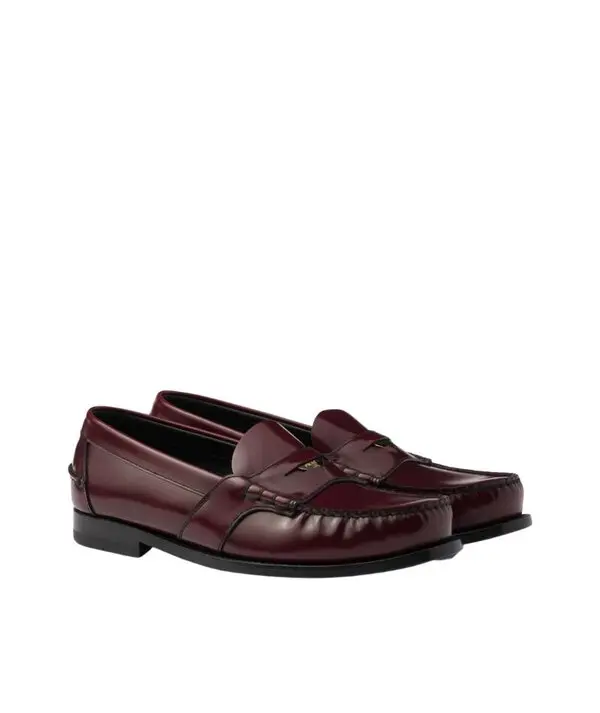 Prada Brushed Leather Loafers